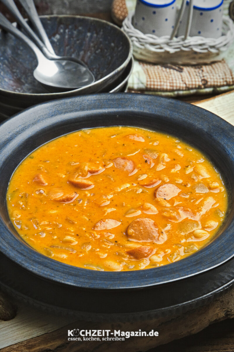Bohnengulasch, herzhaft und einfach zubereitet